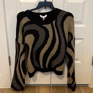 NOBO | Sweaters | Oversized Cropped Chenille Sweater In Khaki And Black ...